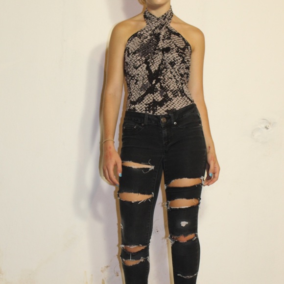 Tops | Snake Skin Body Suit | Poshmark